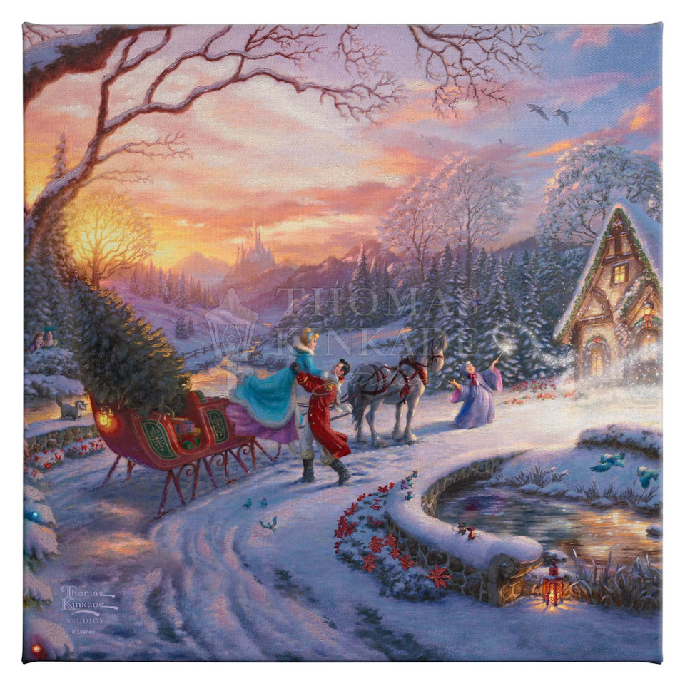 14" x 14" Disney Cinderella Happily Ever After Wrapped Canvas Wall Art ...