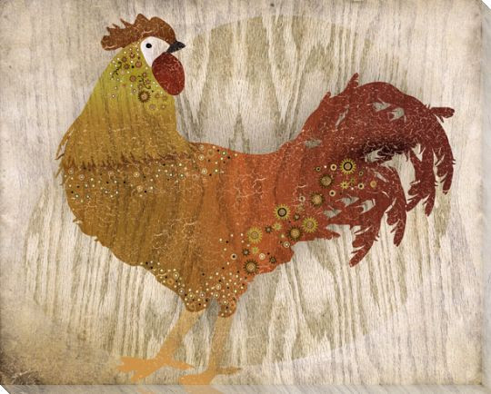 Adorned Chicken Bird 8 Wrapped Canvas Giclee Print Wall Art | Farm Wall ...