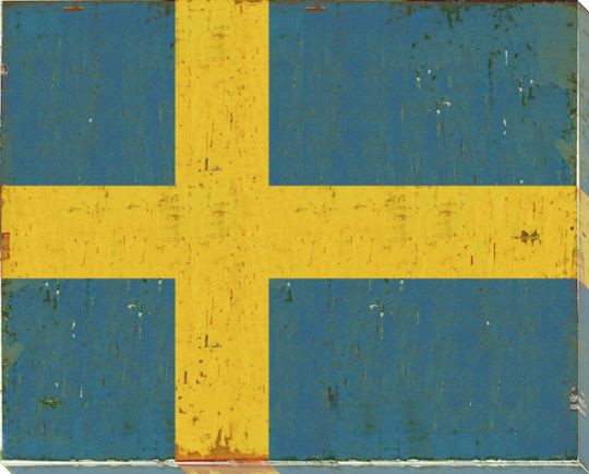 Sweden: Swedish Flag Wrapped Canvas Giclee Print Wall Art | Flags Wall ...