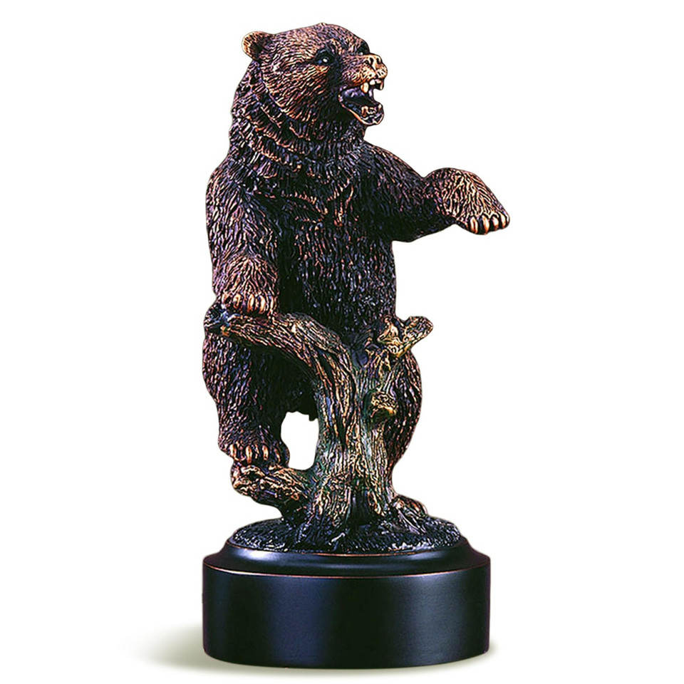 6" Prowling Bear Statue | Bronze Sculpture | Woodland Lodge Decor