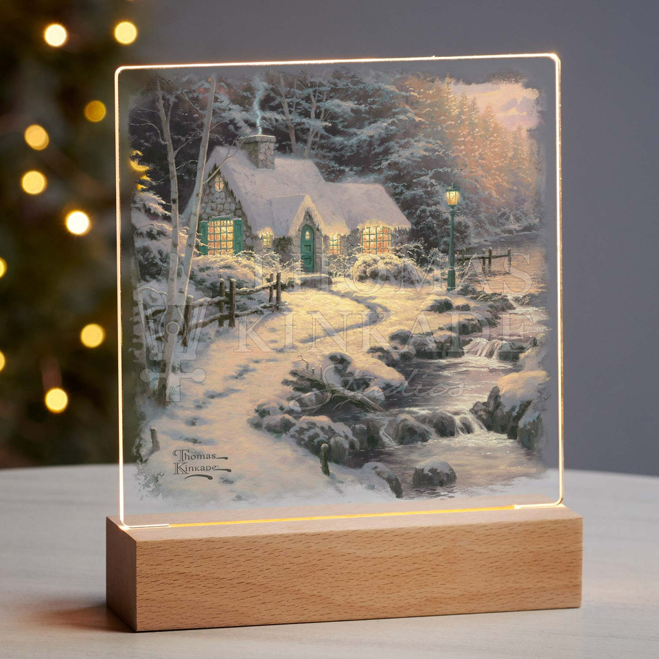 7.25" Winter Cardinal Acrylic LED Lighted Night Light - Lighting