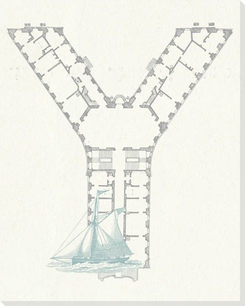 Letter Key Y Wrapped Canvas Giclee Print Wall Art - Wall Decor - Artwork