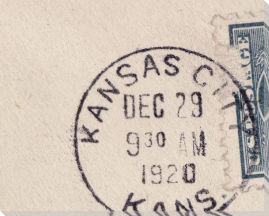 U.S. Postage Stamp Kansas City Wrapped Canvas Giclee Print Wall Art ...