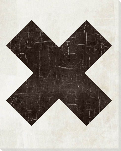 Bold Shapes X Symbol Wrapped Canvas Giclee Print Wall Art | Icon Wall Art
