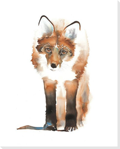 Foxy Wrapped Canvas Giclee Print Wall Art | Nature Wildlife Wall Decoration