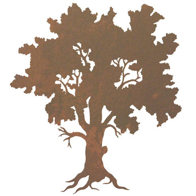30" Oak Tree Metal Wall Art - Nature Wall Decor