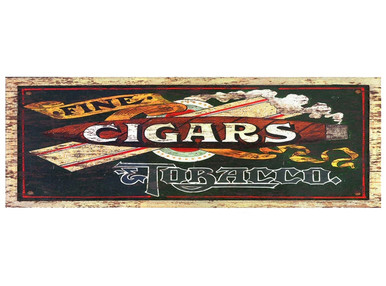 Custom Fine Cigars Tobacco Vintage Style Metal Sign - Personalized ...