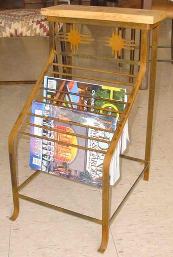 Choice Southwest Vertical Metal Magazine Rack, 66 Designs - Magazine Holder