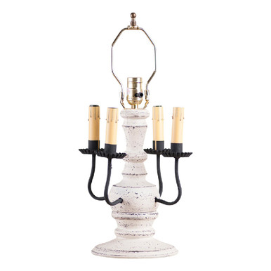 Americana White Cedar Creek Table Lamp Base - Rustic Lighting