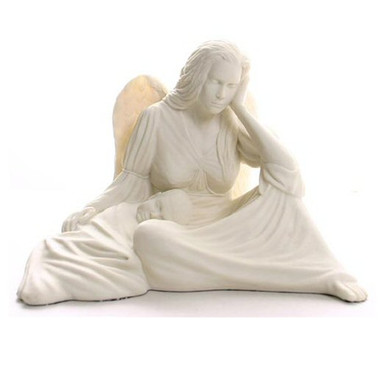 Seated Angel with Baby Statue - Museum Art Reproduction