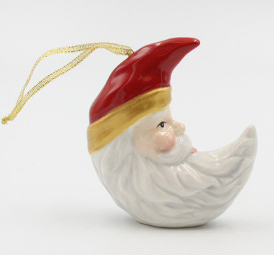 Santa Moon Christmas Tree Ornaments, Set of 4 - Christmas Decorations ...