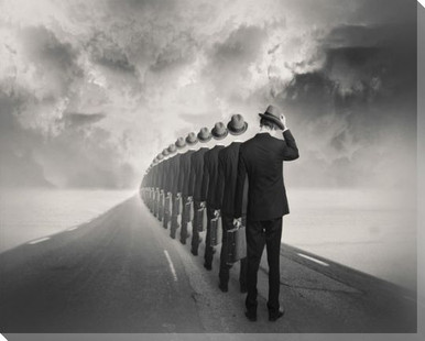 Get in Line Wrapped Canvas Giclee Art Print Wall Art | Glamour Home Decor