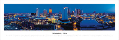Columbus, Ohio Skyline Panoramic Wall Art Print | Urban Wall Art Decor