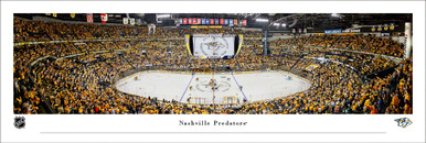 Nashville Predators Hockey Panoramic Wall Art Print | NHL Decor