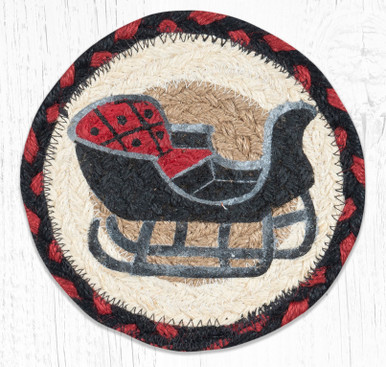 7" Sleigh Rides Large Round Coaster by Susan Burd - Drink Coaster ...