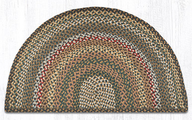 Fir Ivory Jute Slice Rug | Woodland Inspired Entry Accent