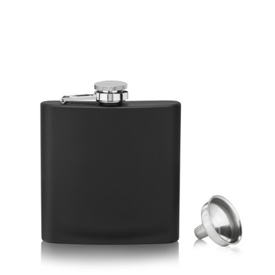 TrueFlask: 6 oz Matte Black Flask by True - Barware