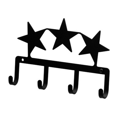 Star Black Metal Key Rack - Wall Hooks