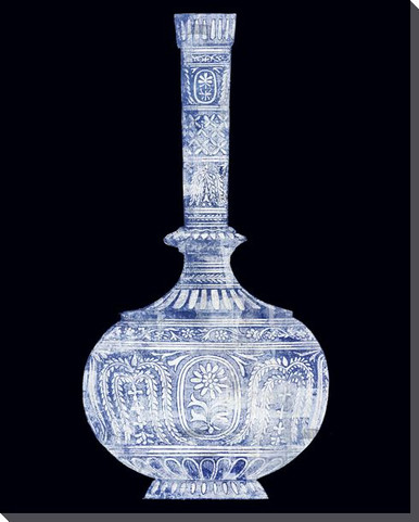 Cerulean Vase 3 Wrapped Canvas Giclee Art Print Wall Art | Home ...