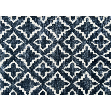2' x 3' Navy Blue Moroccan Machine Tufted Area Rug with UV Protection