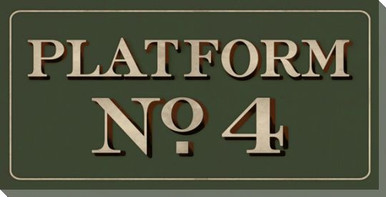 Platform No. 4 Sign Wrapped Canvas Giclee Print Wall Art - Wall Decor ...