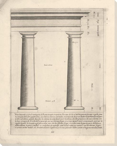 Architectural Columns I Wrapped Canvas Giclee Art Print Wall Art ...