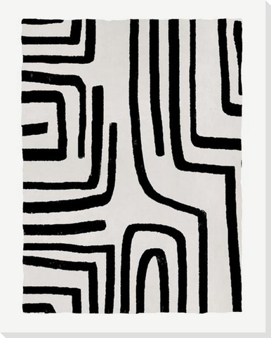 Geo Paint 2B Wrapped Canvas Giclee Art Print Wall Art | Abstract Wall Decor