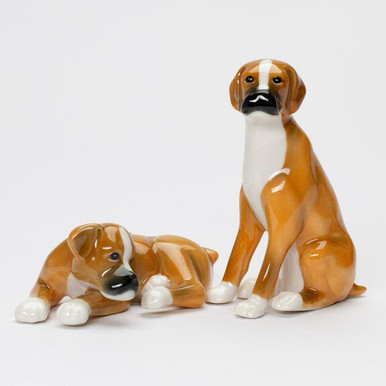 Boxer Dog Porcelain Salt and Pepper Shakers, Set of 4 - Tableware - Cosmos