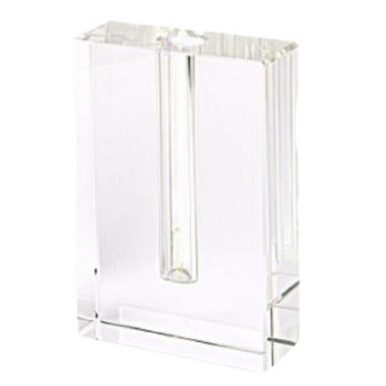 8" Clear Crystal Clear Square Table Vase - Decorative Accessories