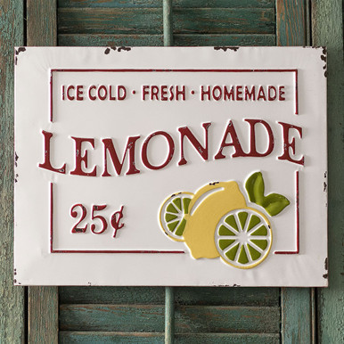 Lemonade Metal Sign - Wall Decor