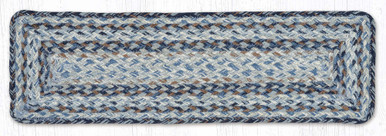 Denim Jute Rectangle Stair Tread Rug | Rustic Farmhouse Entry