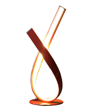17" Red Modern Abstract Ribbons Table Lamp - Lighting