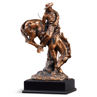 11" Bucking Bronco Buster Statue | Bronze Sculpture | Rodeo Heritage Decor