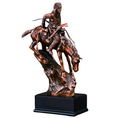 12" Mountain Man Statue | Bronze Sculpture | Wilderness Lodge Accent