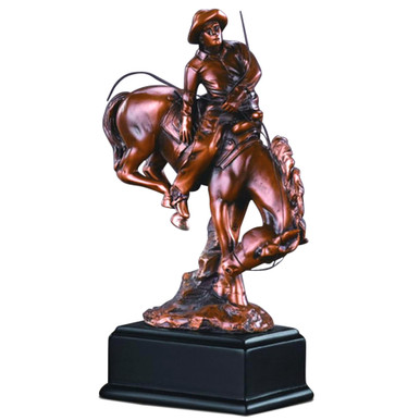 6.5" Bucking Bronco Buster Statue | Bronze Sculpture | Western Ranch Decor