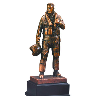 11.5" Air Force Airman Military Statue - Bronze Finish - Sculpture