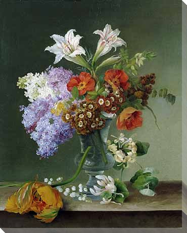 Still Life of Pretty Flowers Wrapped Canvas Giclee Print Wall Art ...