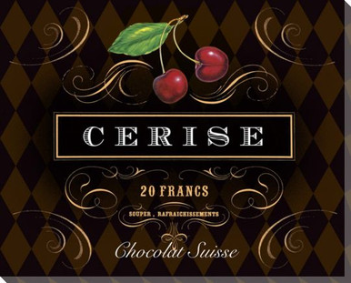 French Chocolate Cerise Wrapped Canvas Giclee Print Wall Art | Gourmet ...