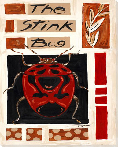 The Stink Bug Wrapped Canvas Giclee Print Wall Art | Bug Wall Decoration