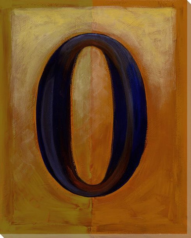 Block Letter O Wrapped Canvas Giclee Print Wall Art | Monogram Wall Art ...