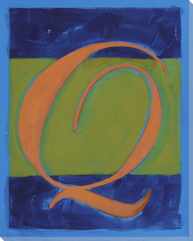 Block Letter Q Wrapped Canvas Giclee Print Wall Art | Script Wall ...