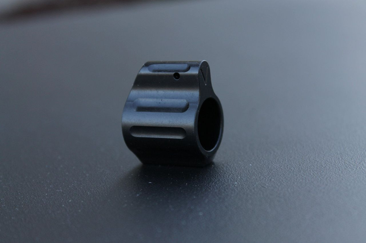 V Seven Titanium Gas Block, Set Screw, Ion Bond Black - .750 - ROG Tactical