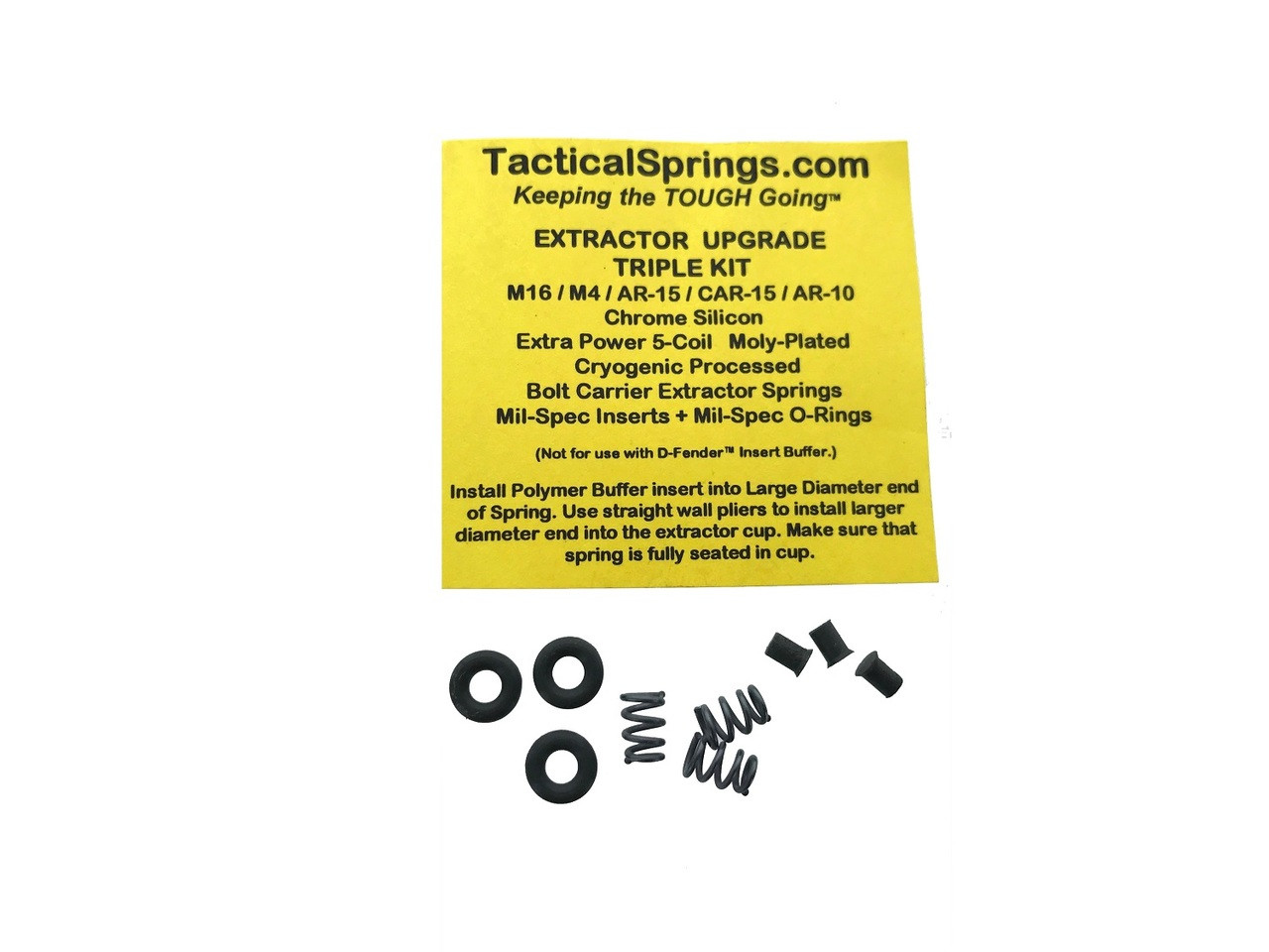 Tactical Springs AR15/M4/M16/AR-10 5-Coil XP Bolt Extractor CS Spring ...