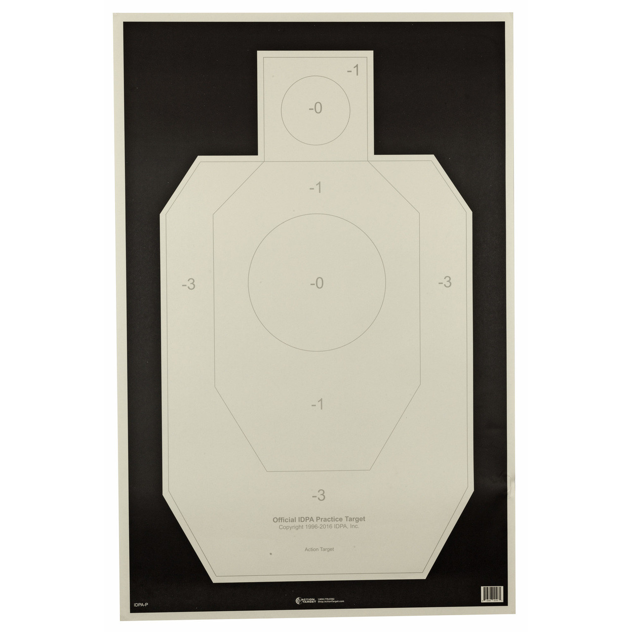 Action Target Official IDPA Paper Practice Target - 100pk