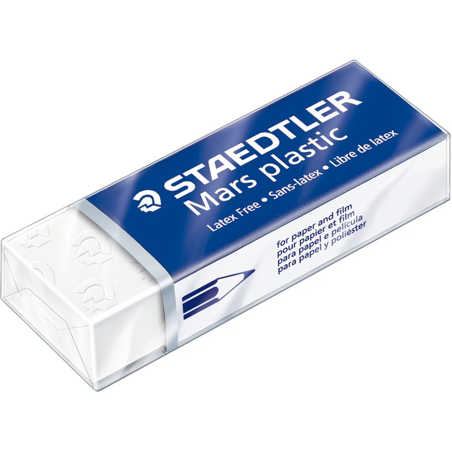 Staedtler Mars Mars Plastic White Eraser - White - Plastic - 0.9" Width ...
