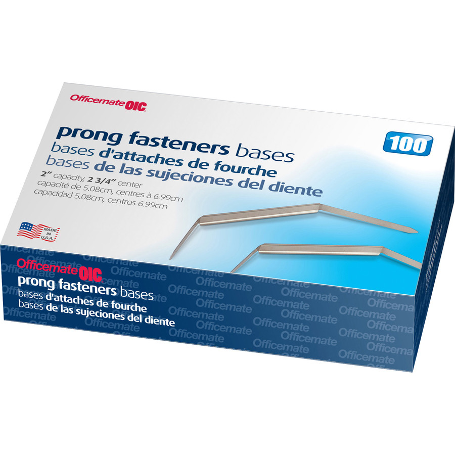 Officemate Prong Fastener Bases - Standard - 2.8" Length - 2" Size ...
