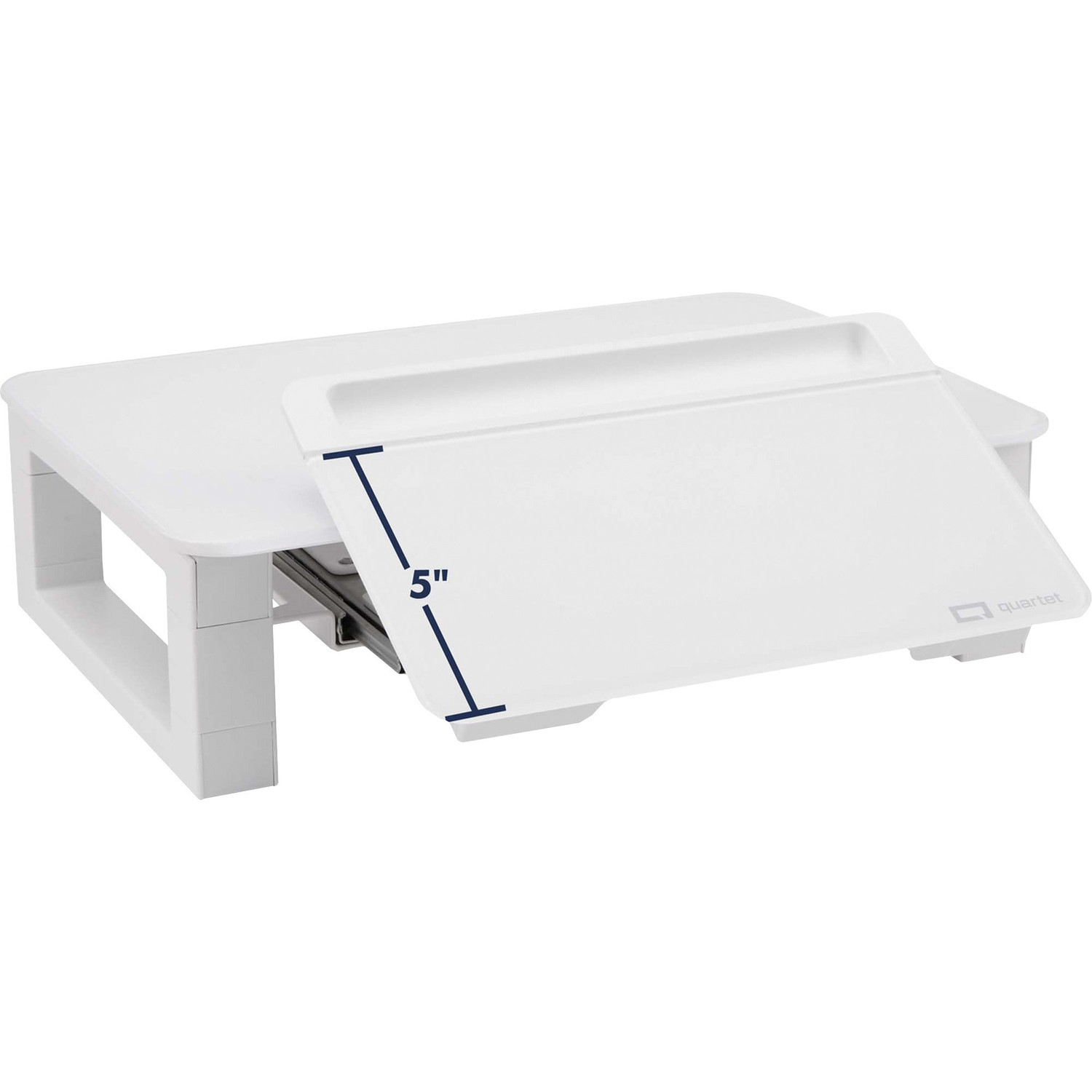 Quartet Monitor Riser with Glass Dry-Erase Board Desktop - 100 lb Load ...
