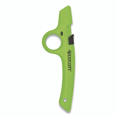 Westcott Full Size Retractable Box Cutter, Plastic Handle, Green, 6/Box ...