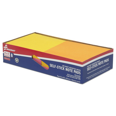 AbilityOne - Writing Pad, Self-Stick, Repositionable, Unruled, Assorted ...