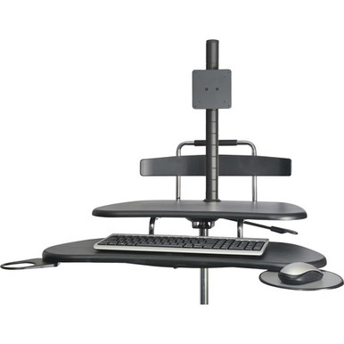 Kantek Mobile Height Adjustable Computer Workstation w/ LCD Mount ...